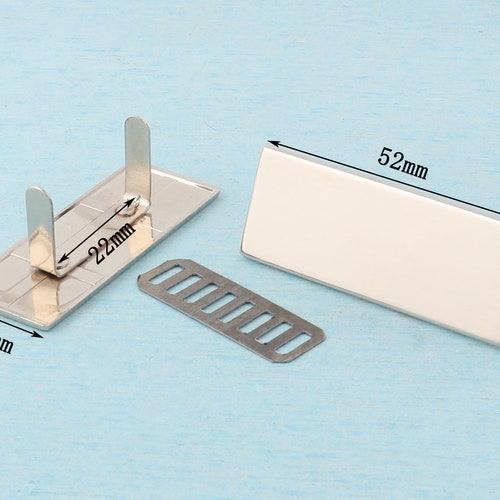 2 Custom Purse Bag Label52mm X20mm Silver Blank - Etsy