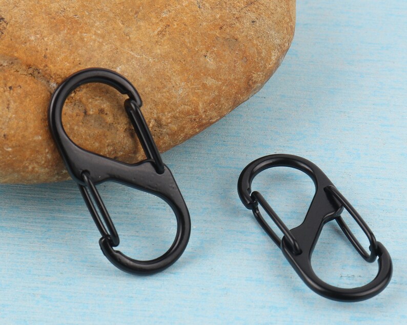 10pcs Metal S-biner Carabiner Clips40mm S Shaped Black Double - Etsy