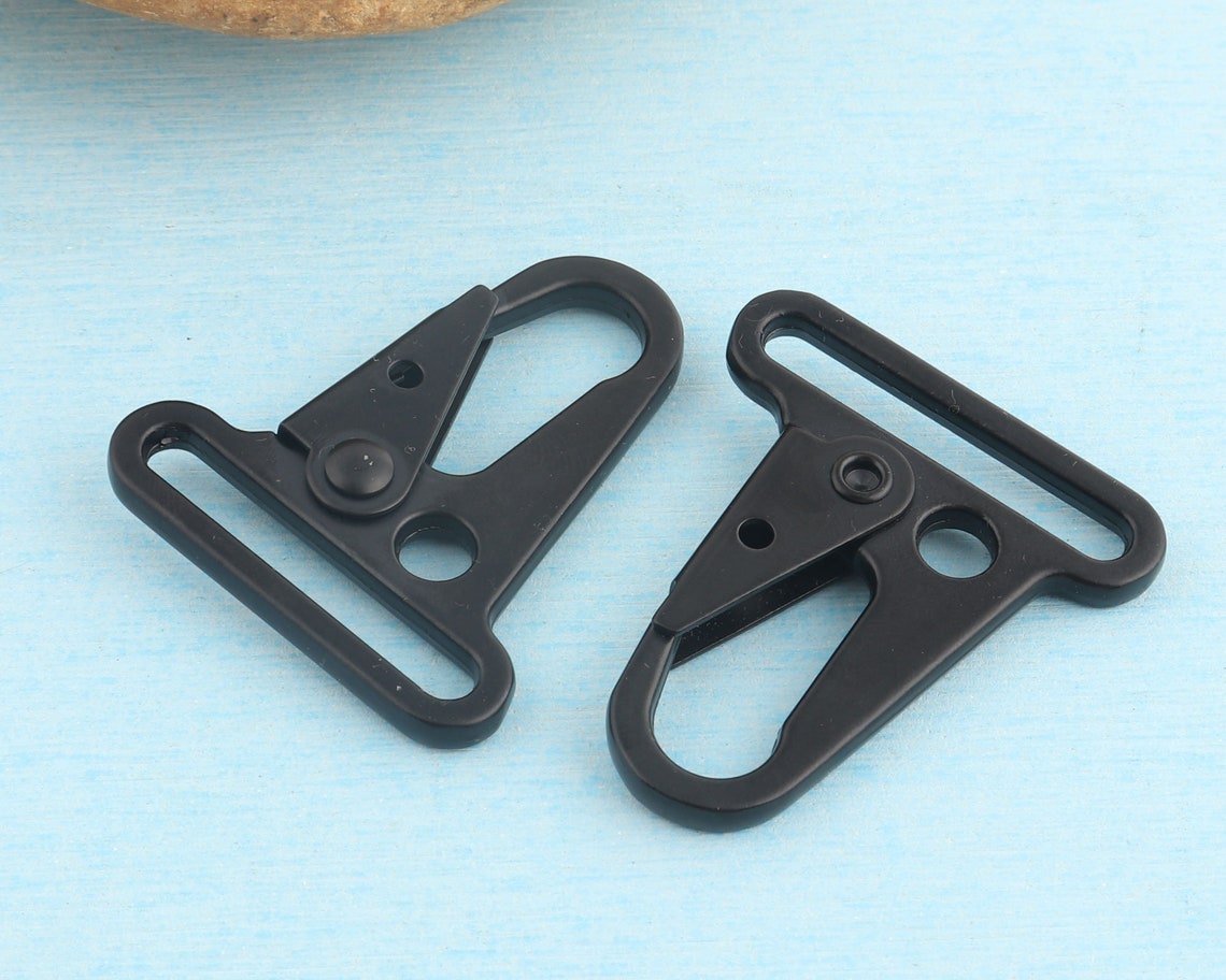 1.5'' Matte Black HK Clips Spring Hooks38mm Metal | Etsy