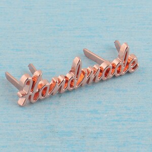 Metal Purse Bag Label,36mm "handmade" Engraved Letter Tags With Feet ...