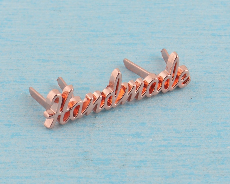 Metal Purse Bag Label,36mm "handmade" Engraved Letter Tags With Feet ...