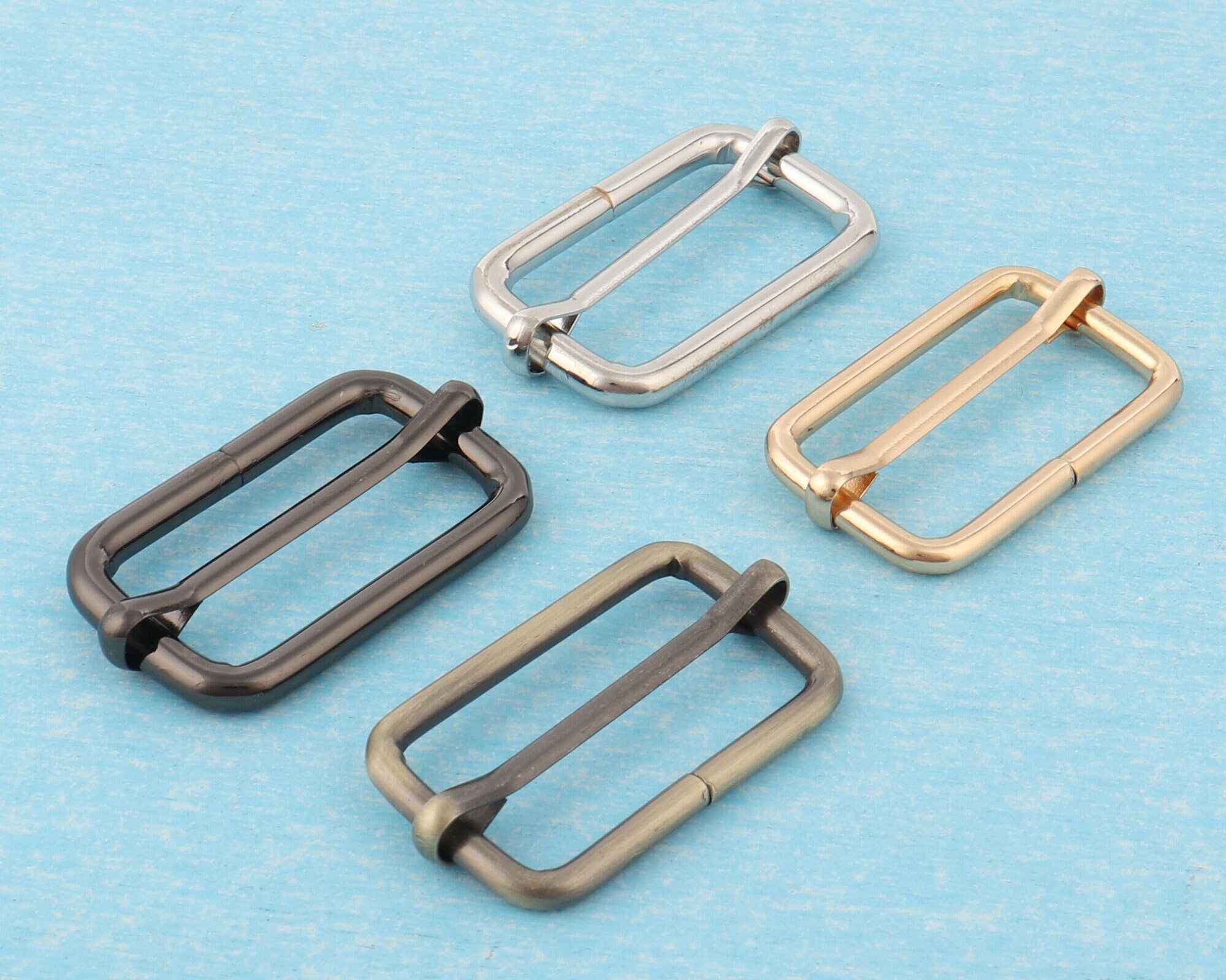 4-10 Pcs Webbing Adjuster Buckle for Strap,1.5" (38mm) Metal Tri Glide ...