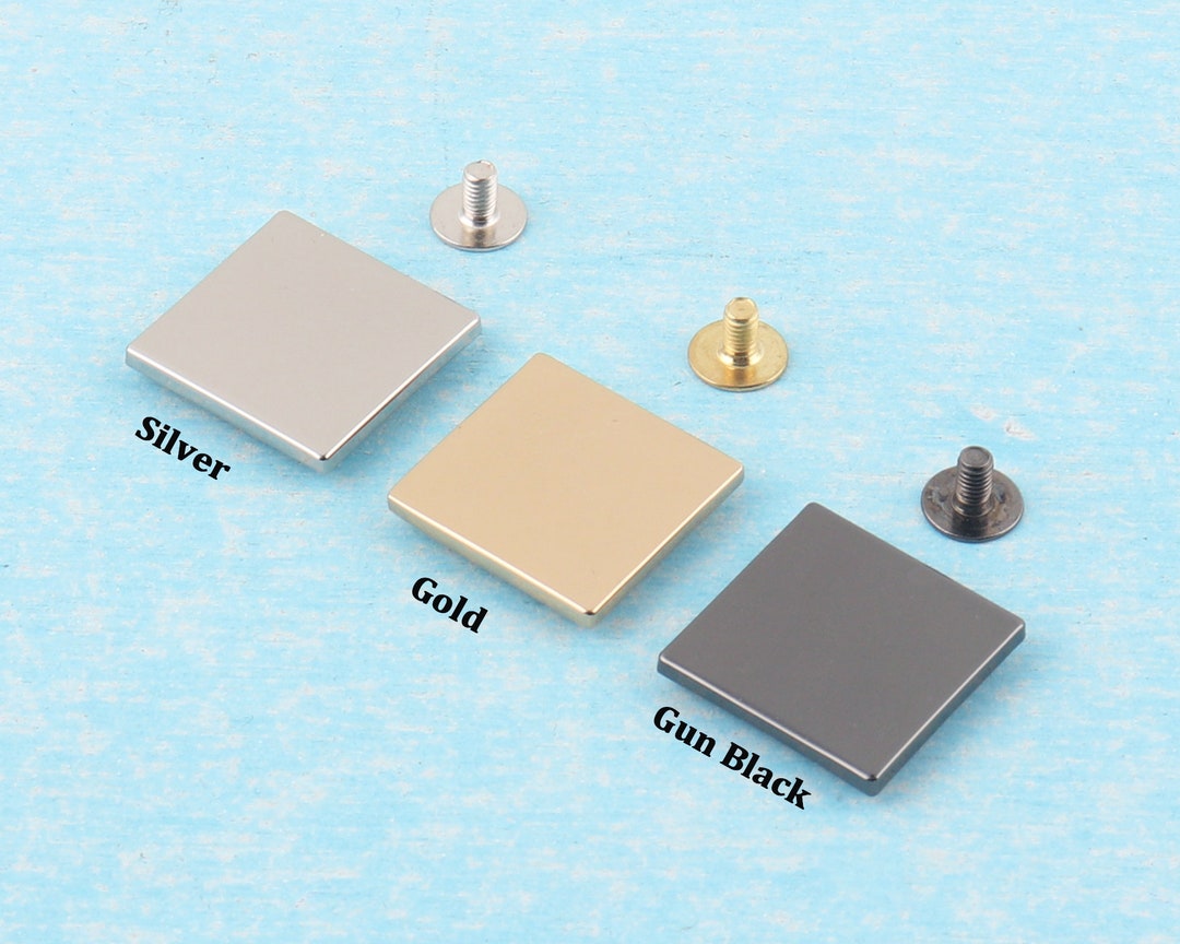 3/4" Custom Purse Bag Labels,20mmx20mm Gold/silver/gun Black Metal ...