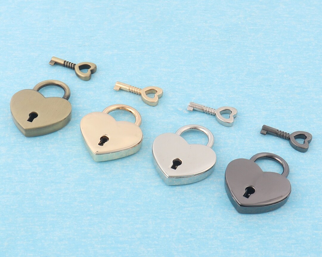Custom Heart-shaped Locks & Key,30mm X38mm Metal Personalized Laser ...