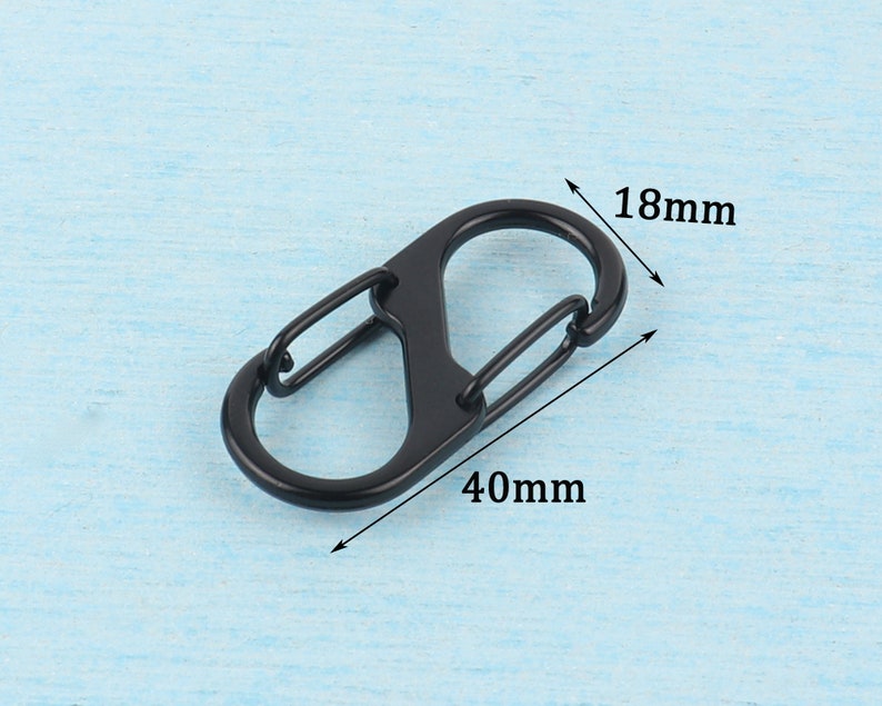 10pcs Metal S-biner Carabiner Clips40mm S Shaped Black Double - Etsy