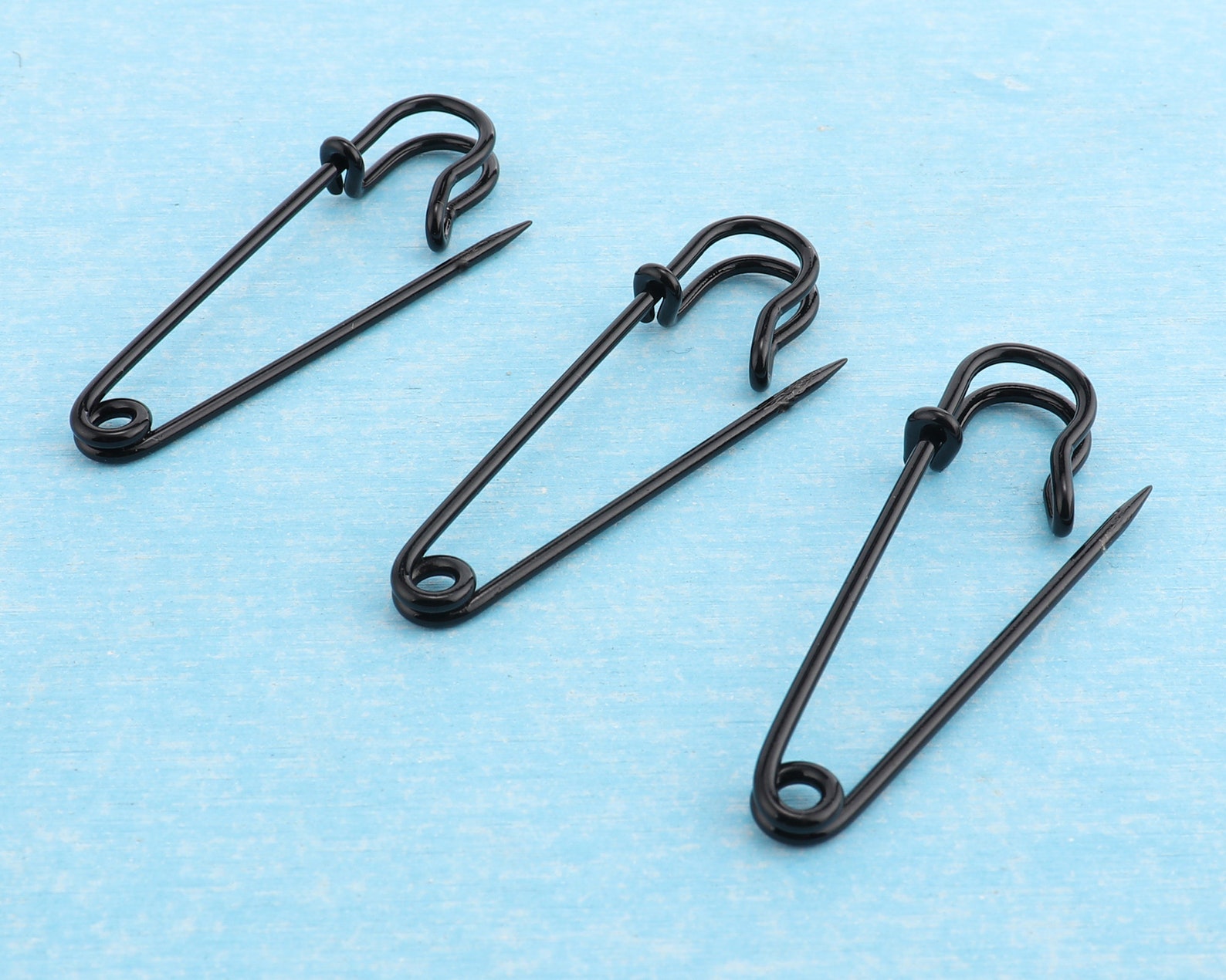 10 Pcs Safety Pins,2" Inch Long Colorful Safety Pins,50mm Black/red ...