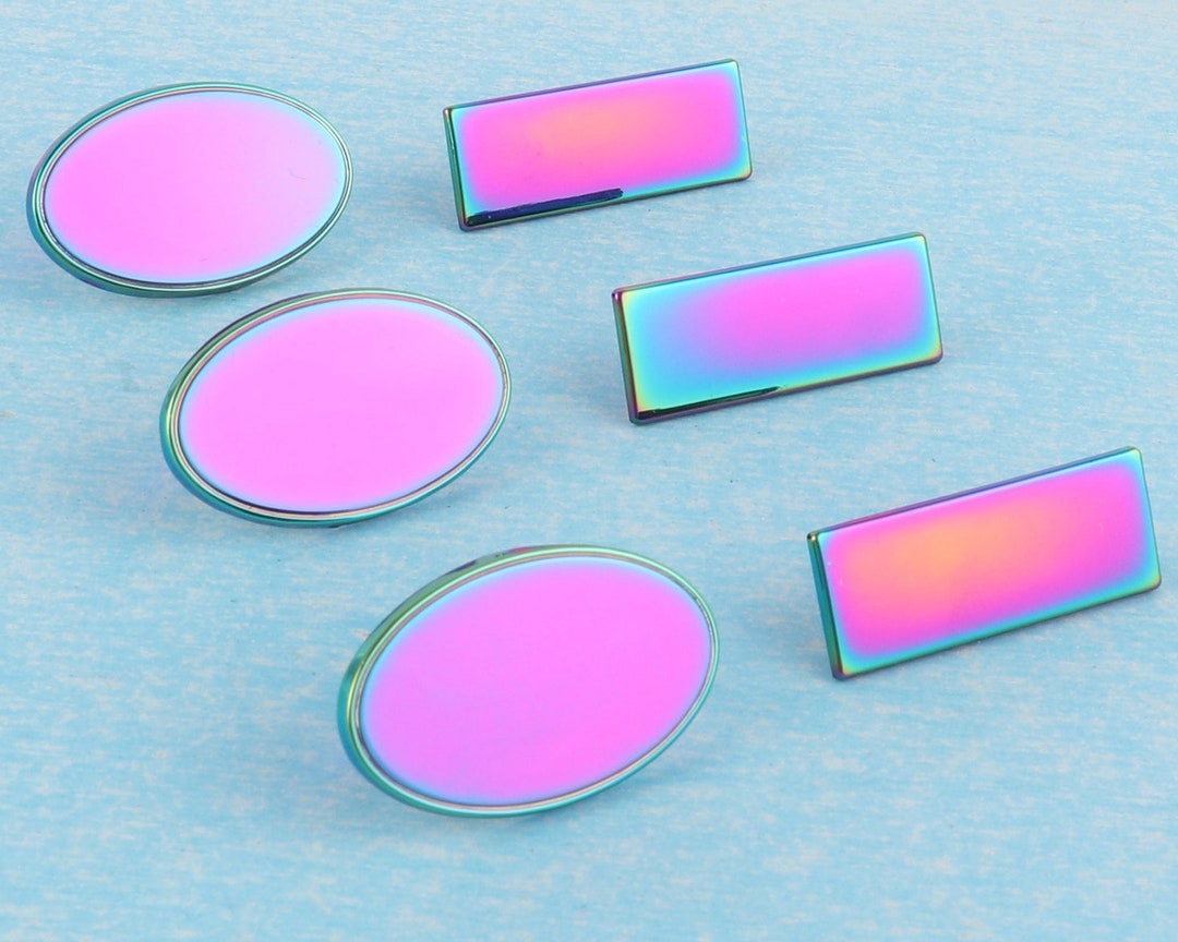 Custom Rainbow Purse Bag Labels,40x15mm Rectangle Tags With Feet ...