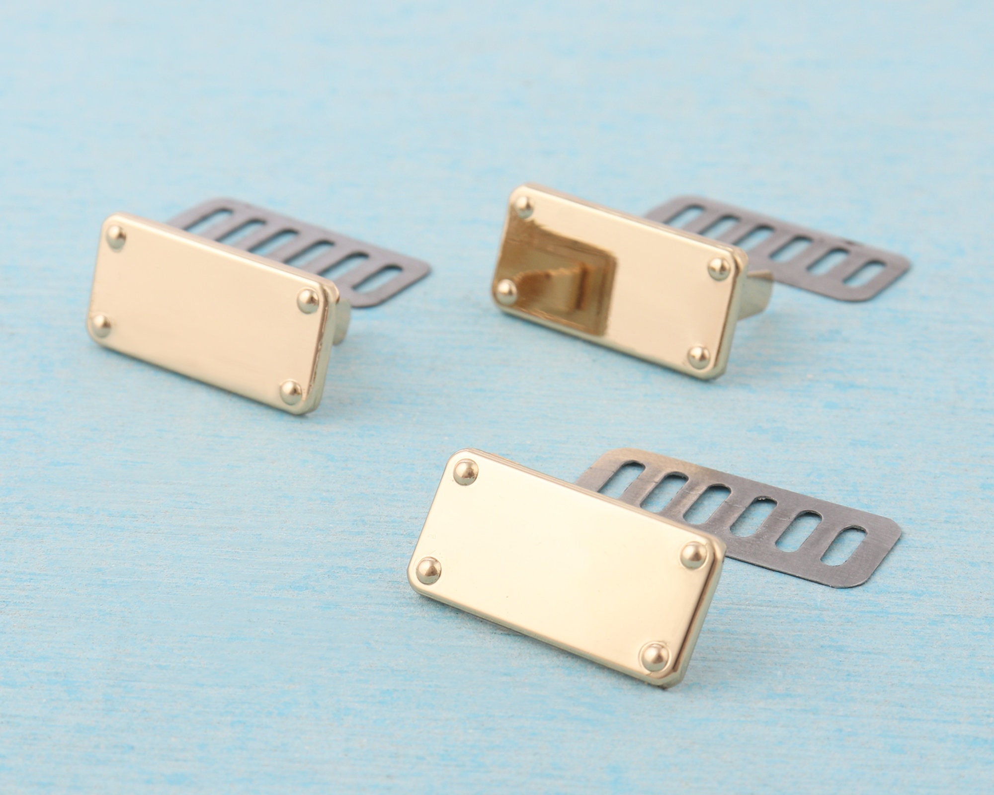 Custom 1'' Gold Metal Labels With Prongs 25mm - Etsy