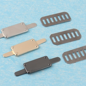 Custom 1'' Gold Metal Labels With Prongs, 25mm Personalized Name Tags ...
