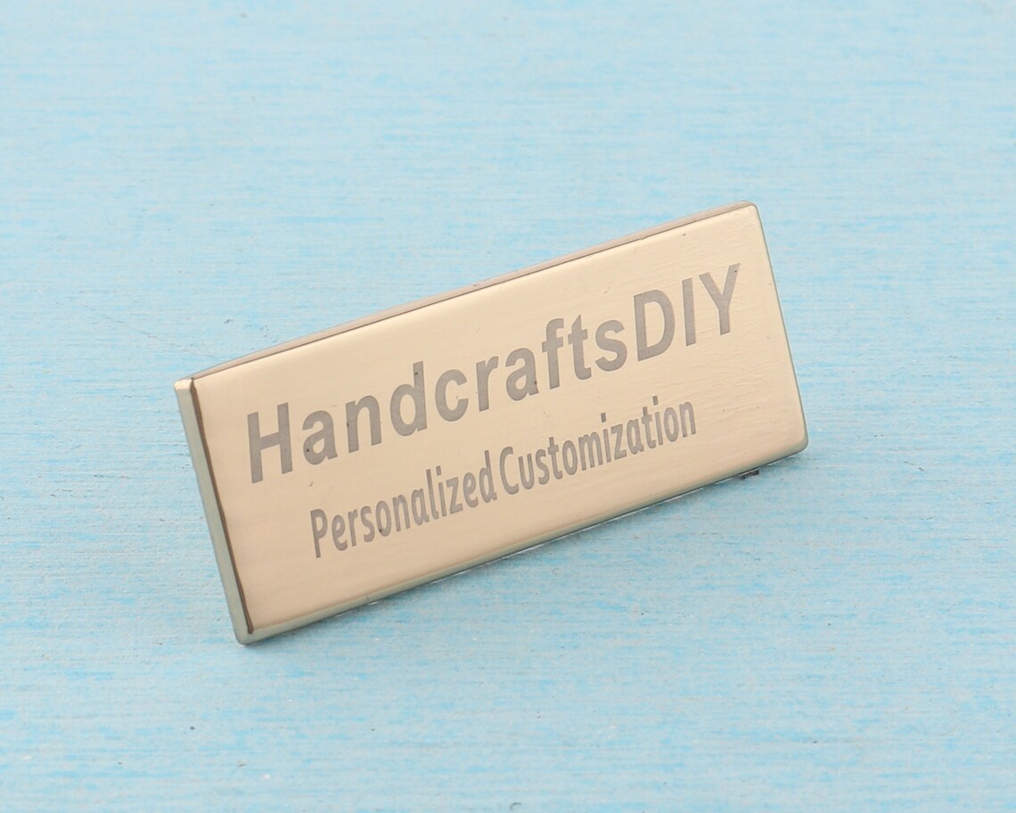 Custom 2" Purse Bag Label,52mm X20mm Gold/gun Black Metal Blank ...