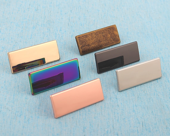 Custom Purse Bag Labels40mm X 15mm Gold/silver Metal Blank - Etsy