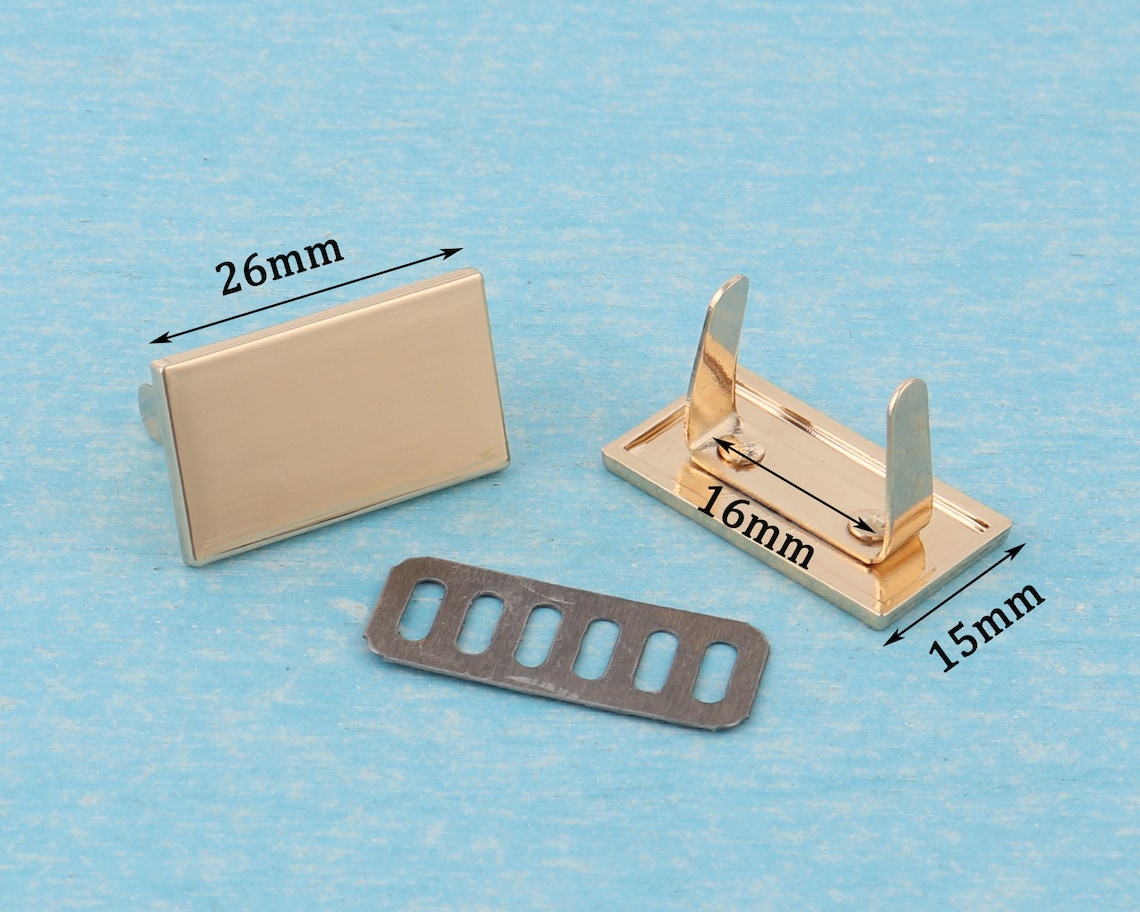 Laser Custom Purse Bag Labels,26mm X 15mm Light Gold Blank Rectangle ...