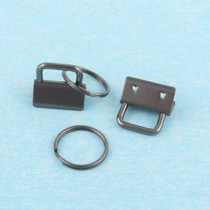 1 Inch Key Fob Hardware With Split Ring,10 Sets of 25mm Rose Gold ...