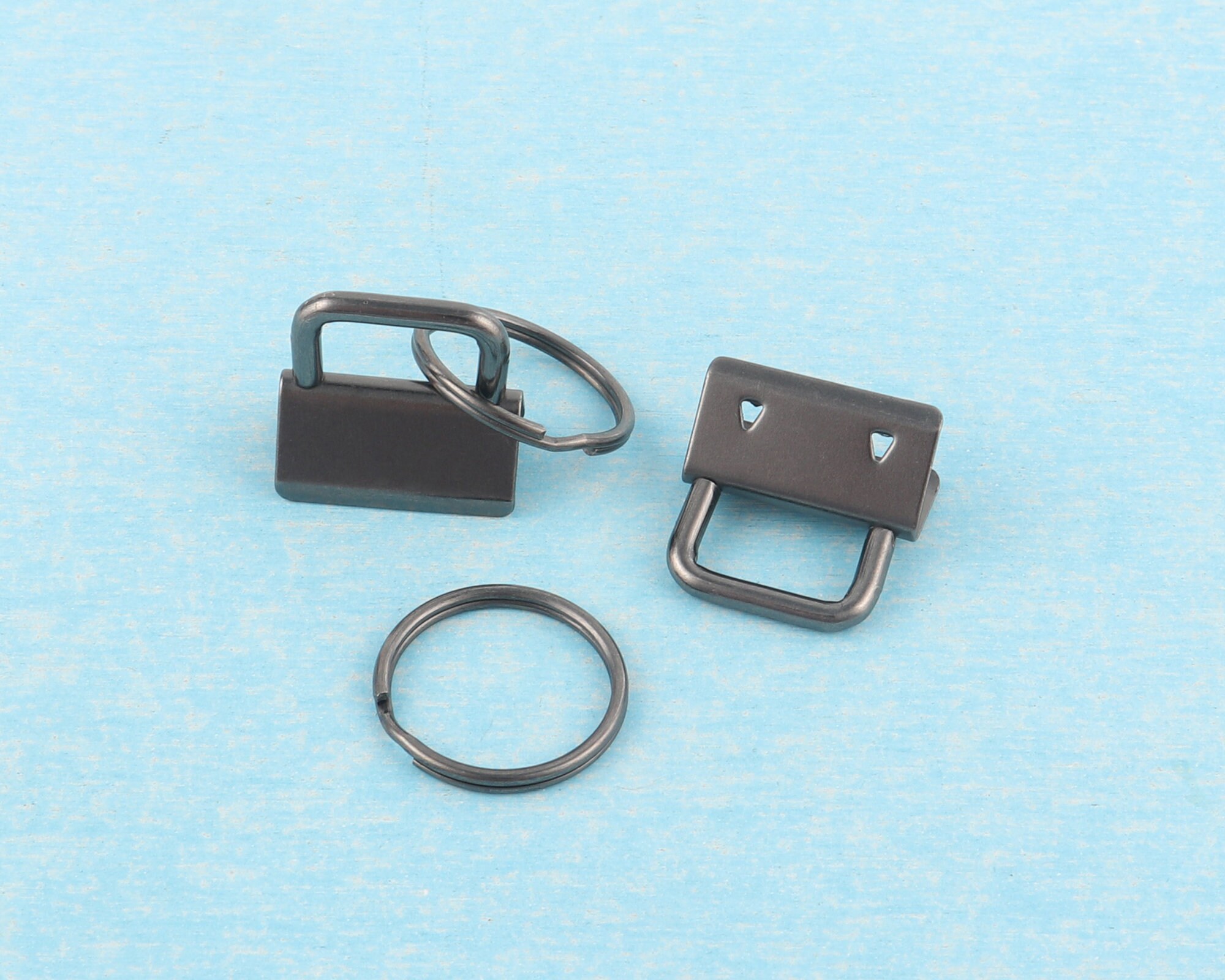 1 Inch Key Fob Hardware With Split Ring,10 Sets of 25mm Rose Gold ...