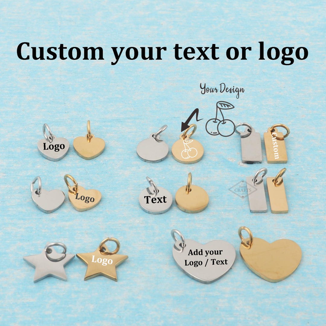Custom Laser Engraved Logo Tags,personalized Silver or Gold Mini ...