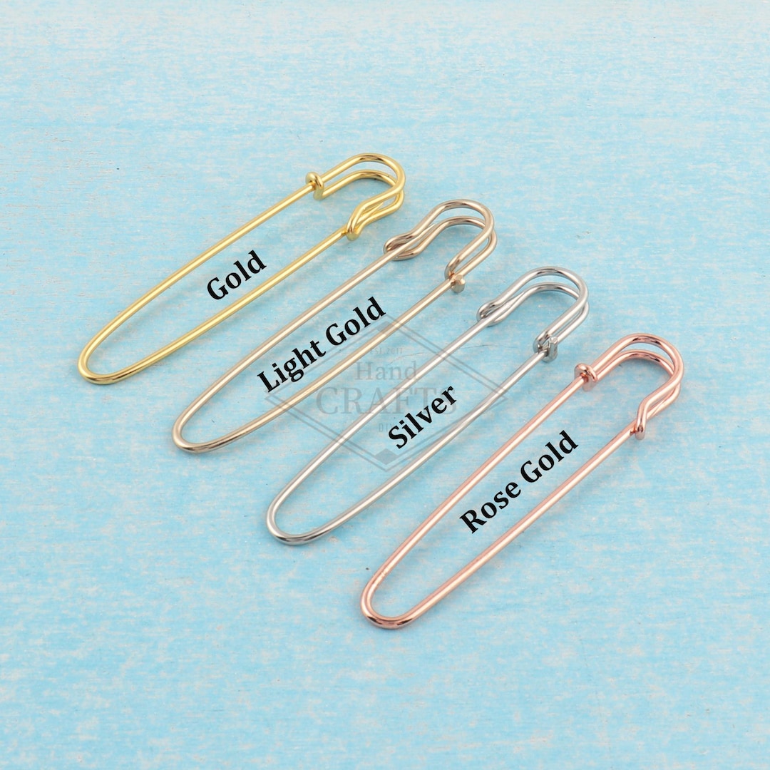 10-20pcs Large Safety Pins,rose Gold/silver/gold 85mm Metal Safety Pin ...