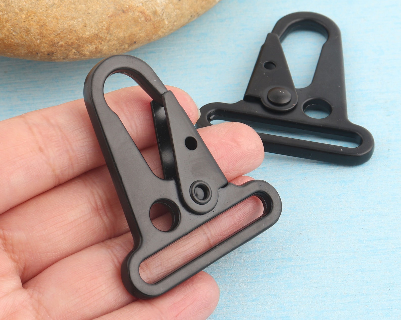 1.5'' Matte Black HK Clips Spring Hooks38mm Metal | Etsy