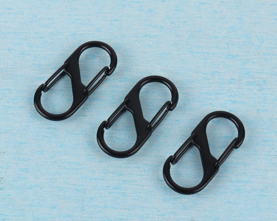 10pcs Metal S-biner Carabiner Clips40mm S Shaped Black Double - Etsy