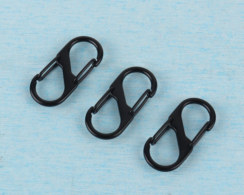 10pcs Metal S-biner Carabiner Clips40mm S Shaped Black Double - Etsy