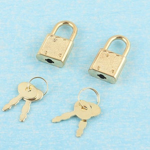 10 Pack Gold Mini Padlock With Key-small Locket for Box-miniature ...