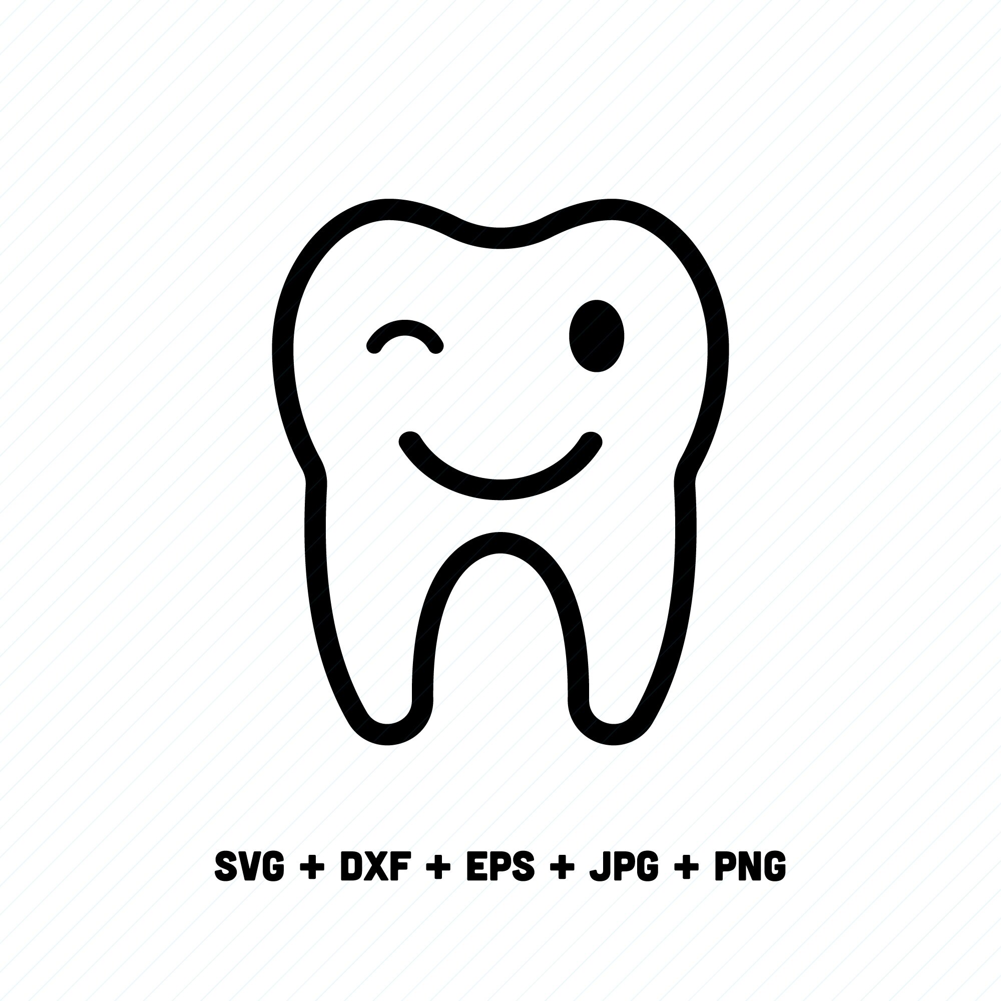 Tooth Smile SVG. Tooth Cutting file. Teeth svg. Tooth Decal. | Etsy