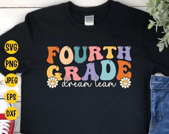 Fourth Grade SVG, 4th Grade Svg, Team Fourth Grade Svg, 4th Grade ...