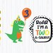 Three Rex Svg, Three-a-saurus Svg, Dinosaur Three Birthday, 3 Birthday ...