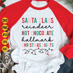 Santa Claus, Hot Chocolate, Christmas Lights Svg, Santa Reindeer ...