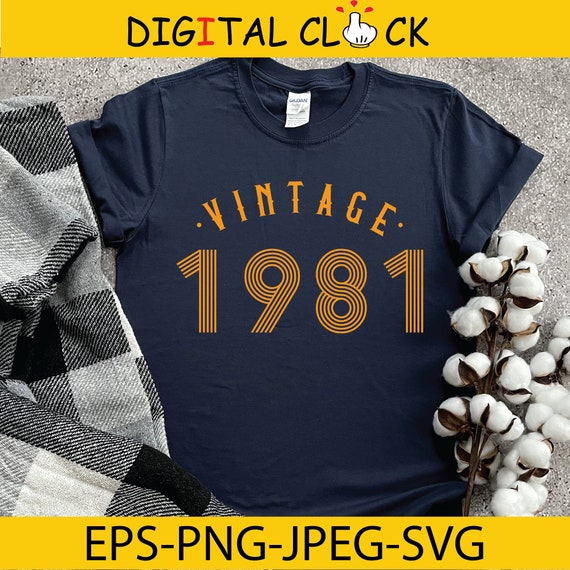 Vintage 1981 Svg Png Eps Jpg 1981 birthday Svg 40th | Etsy