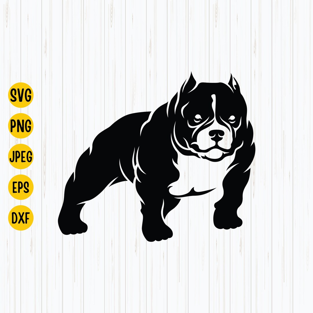 American Bully SVG: Pitbull Vector Cut File (digital Download) - Etsy