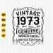 Vintage 1973 Svg, Well Aged Genuine, 1973 Birthday Svg, Aged to ...