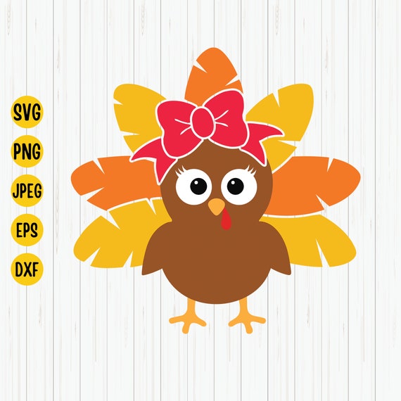 Acción de Gracias pavo svg otoño svg pavo clipart kid - Etsy México