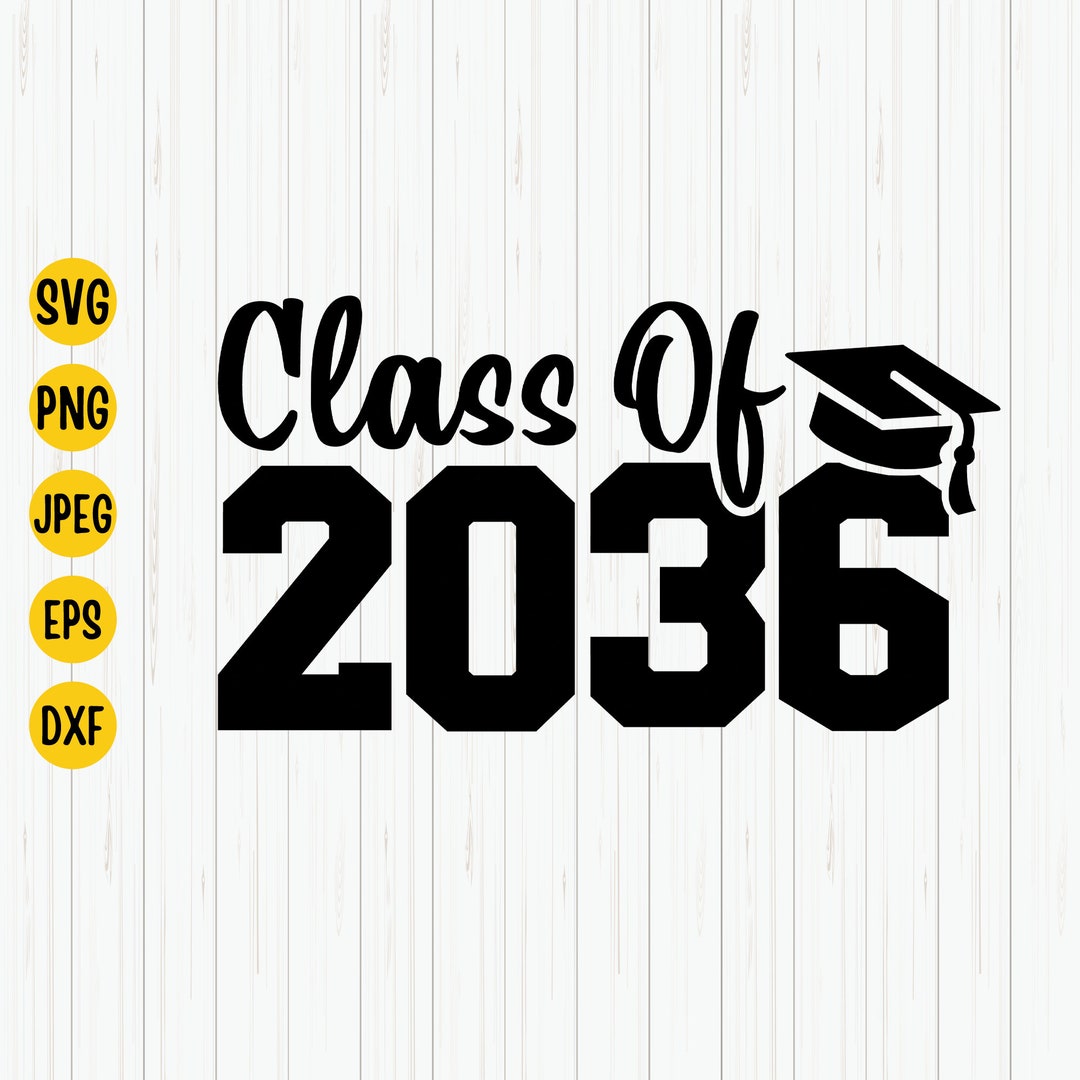 Class of 2036 Svg, Graduation 2036 Svg, Pre-k Graduate, Preschool ...