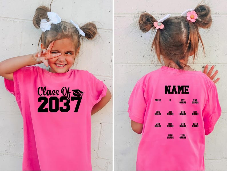 Personalized Class of 2037 Handprint SVG: Grow With Me Shirt (digital ...