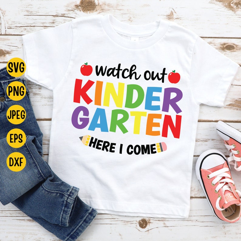 Watch Out Kindergarten Here I Come Svg First Day of School - Etsy