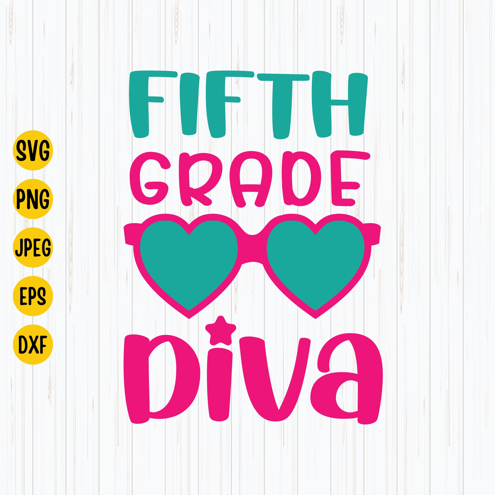 Fifth Grade Diva SVG: Back to School Shirt Design (digital Download) - Etsy