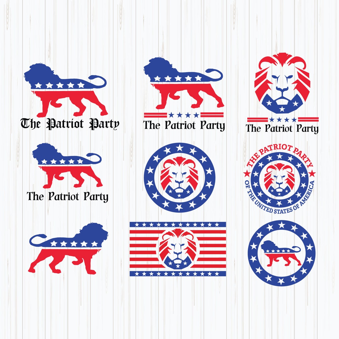 The Patriot Party Bundle Svg, Lion Patriot Party Svg, Patriot Party ...