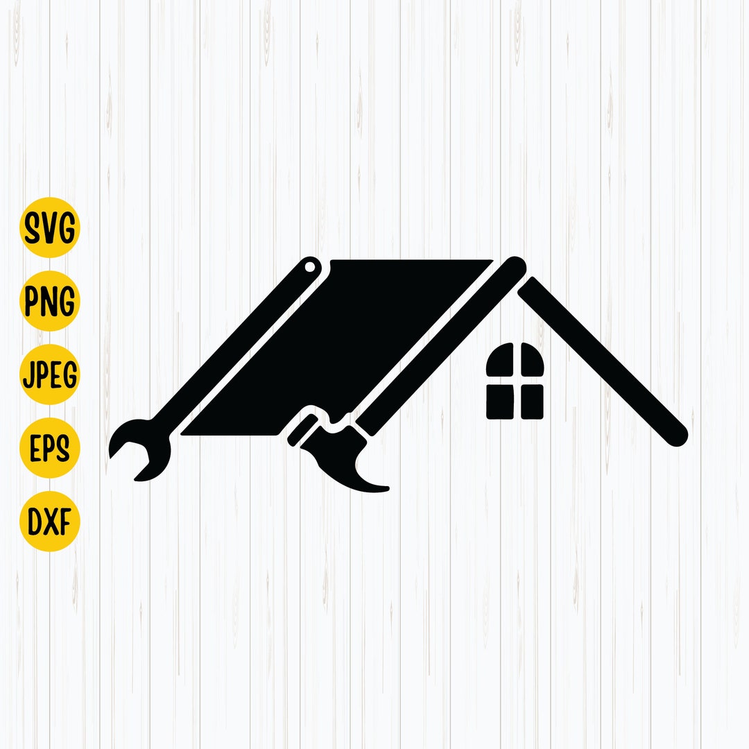 Roofer Logo Svg, Png, Jpg, Construction Company, Roof Hammers, Handyman ...