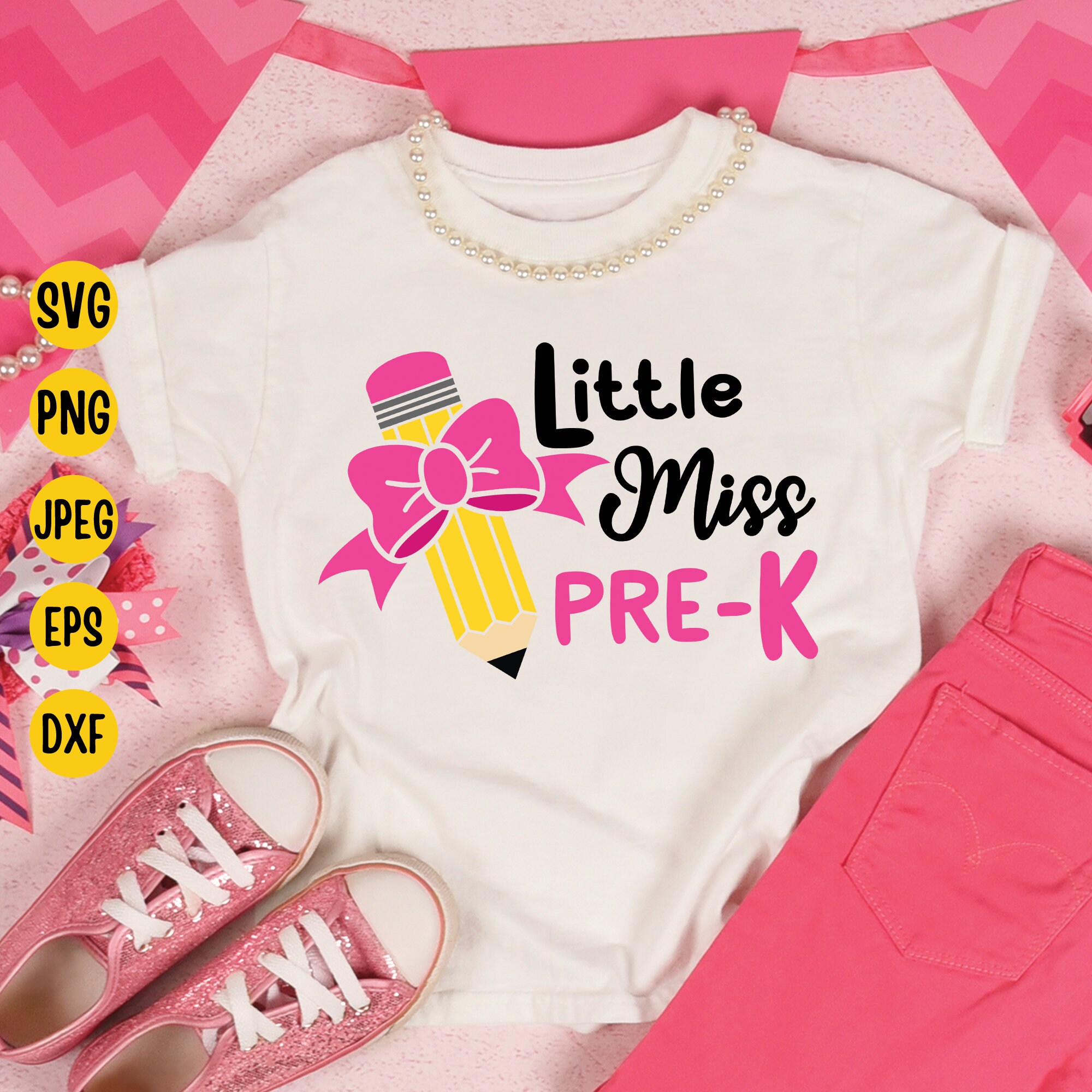 Little Miss Pre-k Svg Back to School Svg First Day of School - Etsy UK