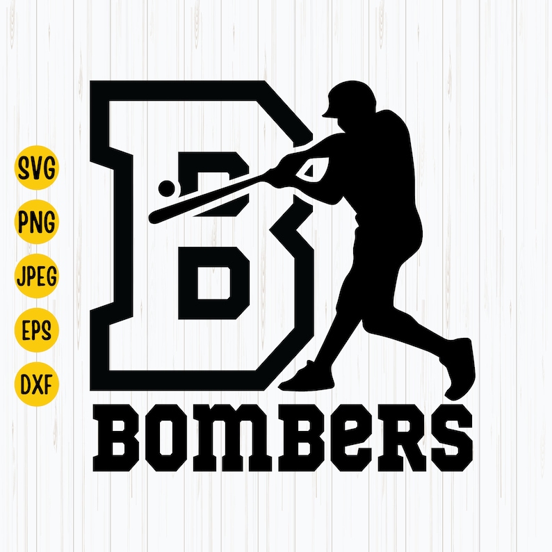 Bronx Bombers Svg Png Jpg Bombers Baseball Team Yankees | Etsy