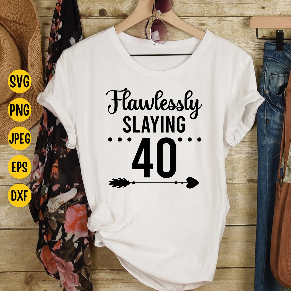 40th Birthday Svg Flawlessly Slaying 40 Slay Svg Forty Svg - Etsy