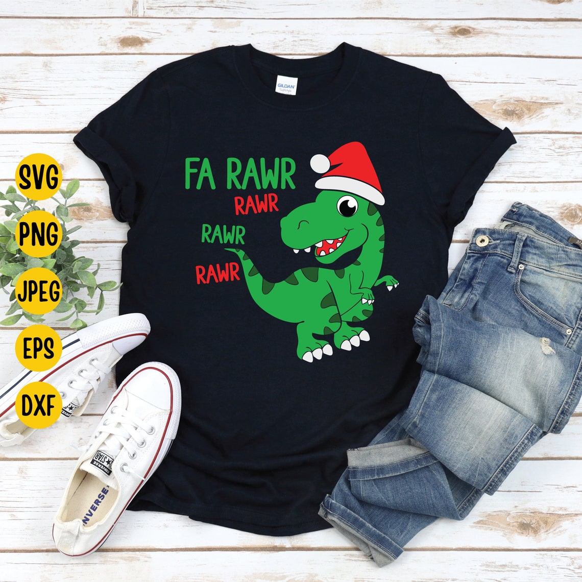 Christmasaurus Rex Svg Christmasaurus Svg Dinosaur Fa Rawr - Etsy