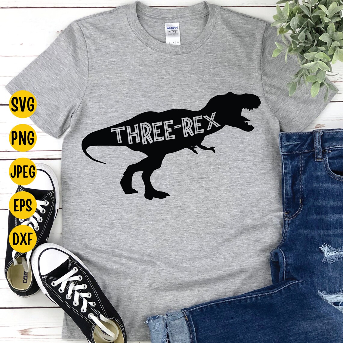 Three Rex Svg Birthday Svg 3rd Birthday Svg Dinosaur - Etsy