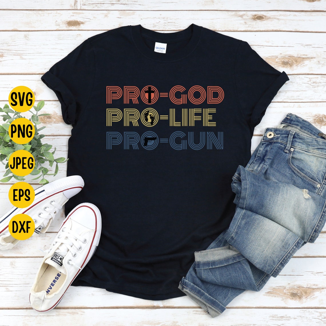 Pro Life Pro God Pro Gun Svg Png Esp Jpg Dxf Pro USA - Etsy