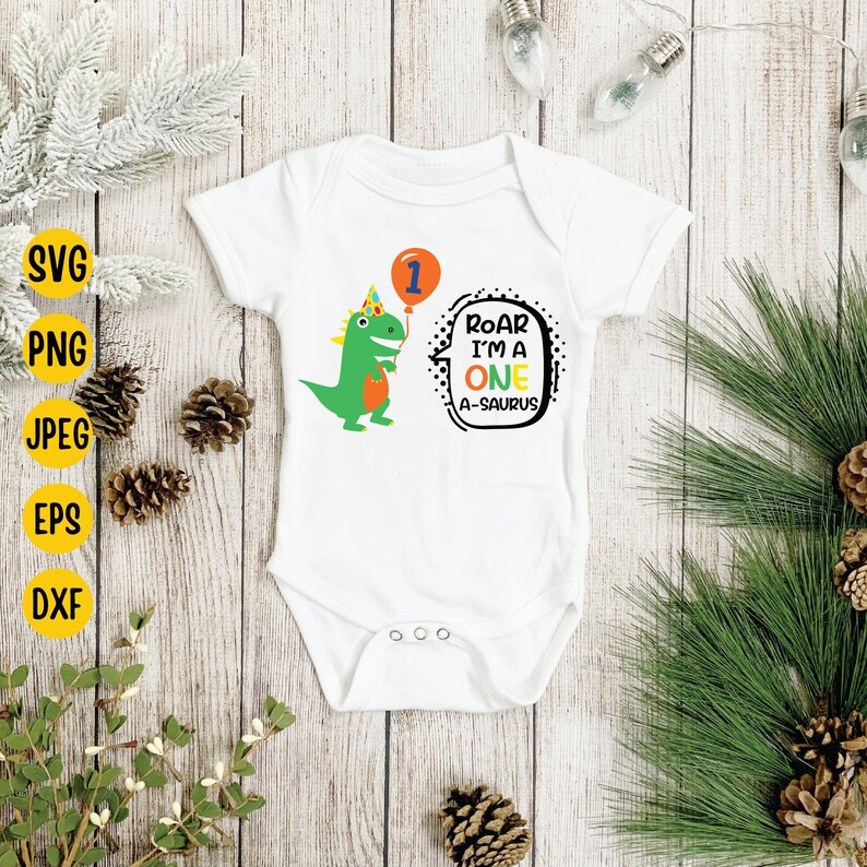 One-a-saurus Svg Dinosaur First Birthday 1st Year Birthday - Etsy