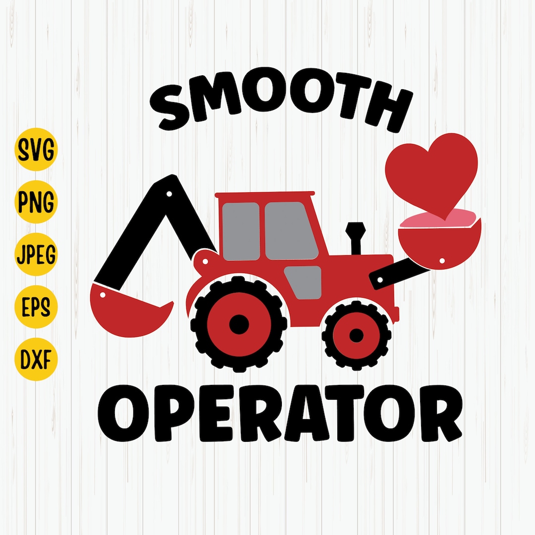 Valentines Tractor SVG: Smooth Operator, Kids Valentine (digital ...