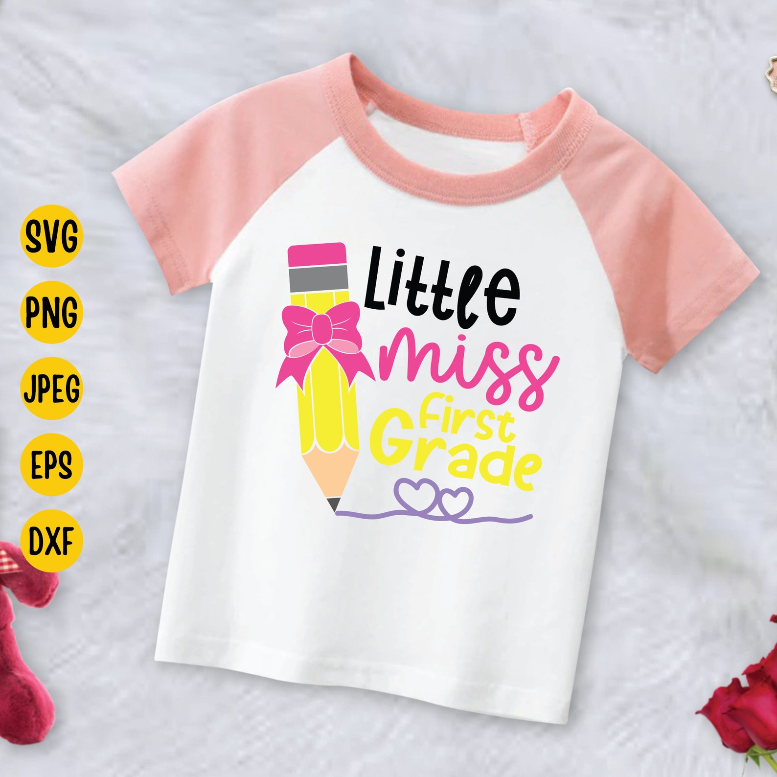 Little Miss First Grade Svg 1st Day of School Back to School - Etsy