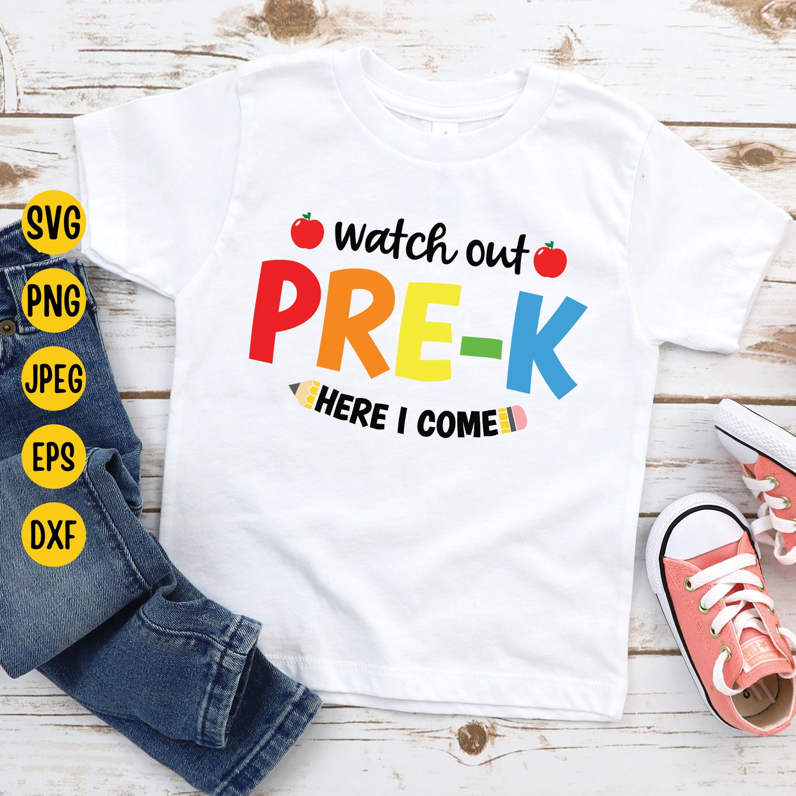 Watch Out Pre-k Here I Come Svg First Day of School Back to - Etsy