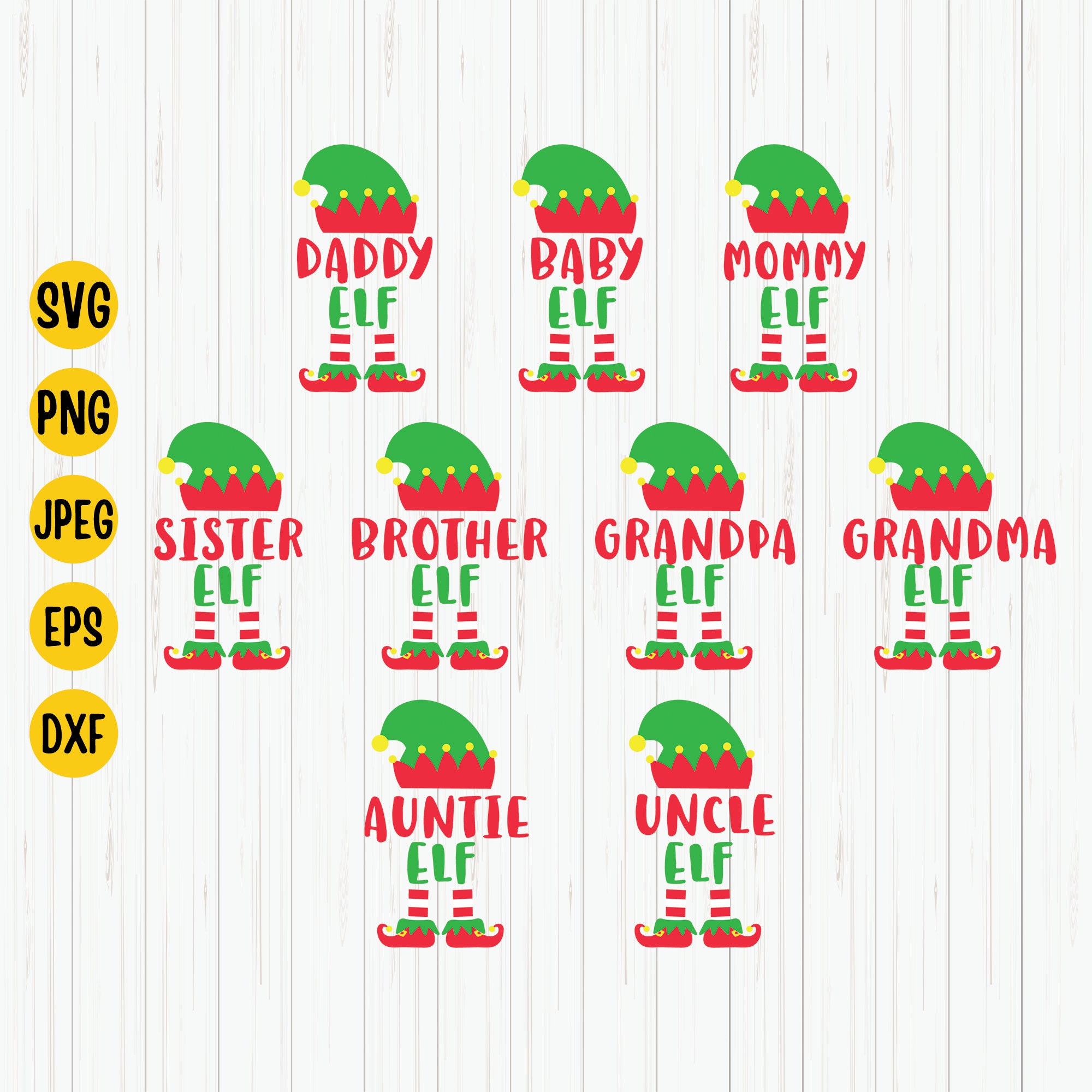 Christmas Family Elf Svg Bundle Elf Family Svg Family - Etsy