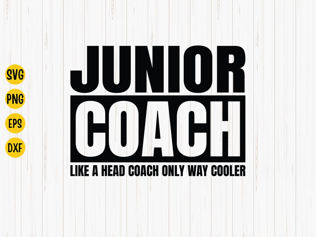Junior Coach SVG: Sports Cut File for Cricut (digital Download) - Etsy
